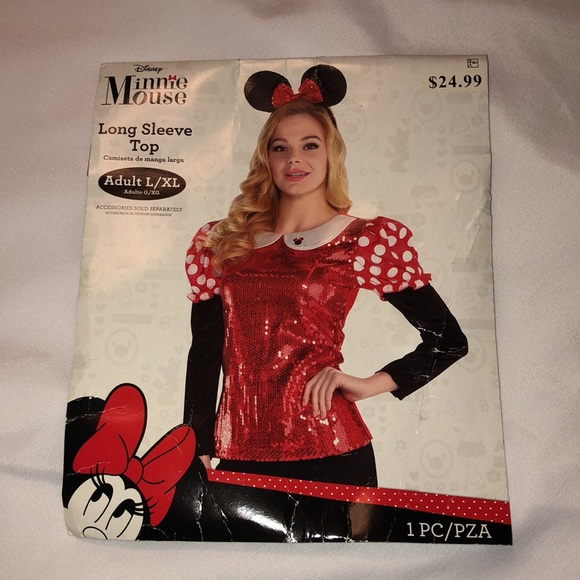 Amscan | Other | Minnie Mouse Long Sleeve Costume Top | Poshmark